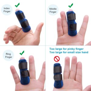 Trigger Finger Splints, Finger Brace for Pain Relief Sport Injuries, Basketball, Senior Tendon Release Blue