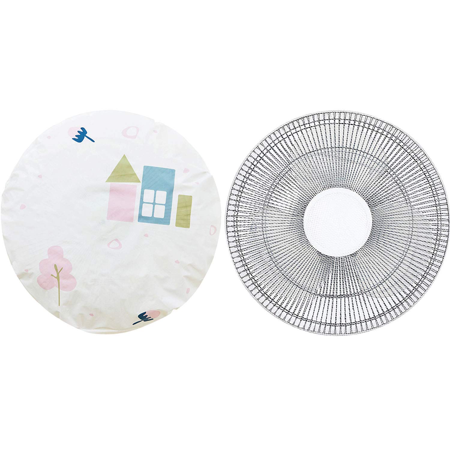 Onwon 2 Pack Fan Cover Fan Guard Net Fan Dustproof Mesh Cover Summer Washable Children Finger Safety Mesh Microfiber Round Fan Filters Fan Protection Round Anti-Dust Cover