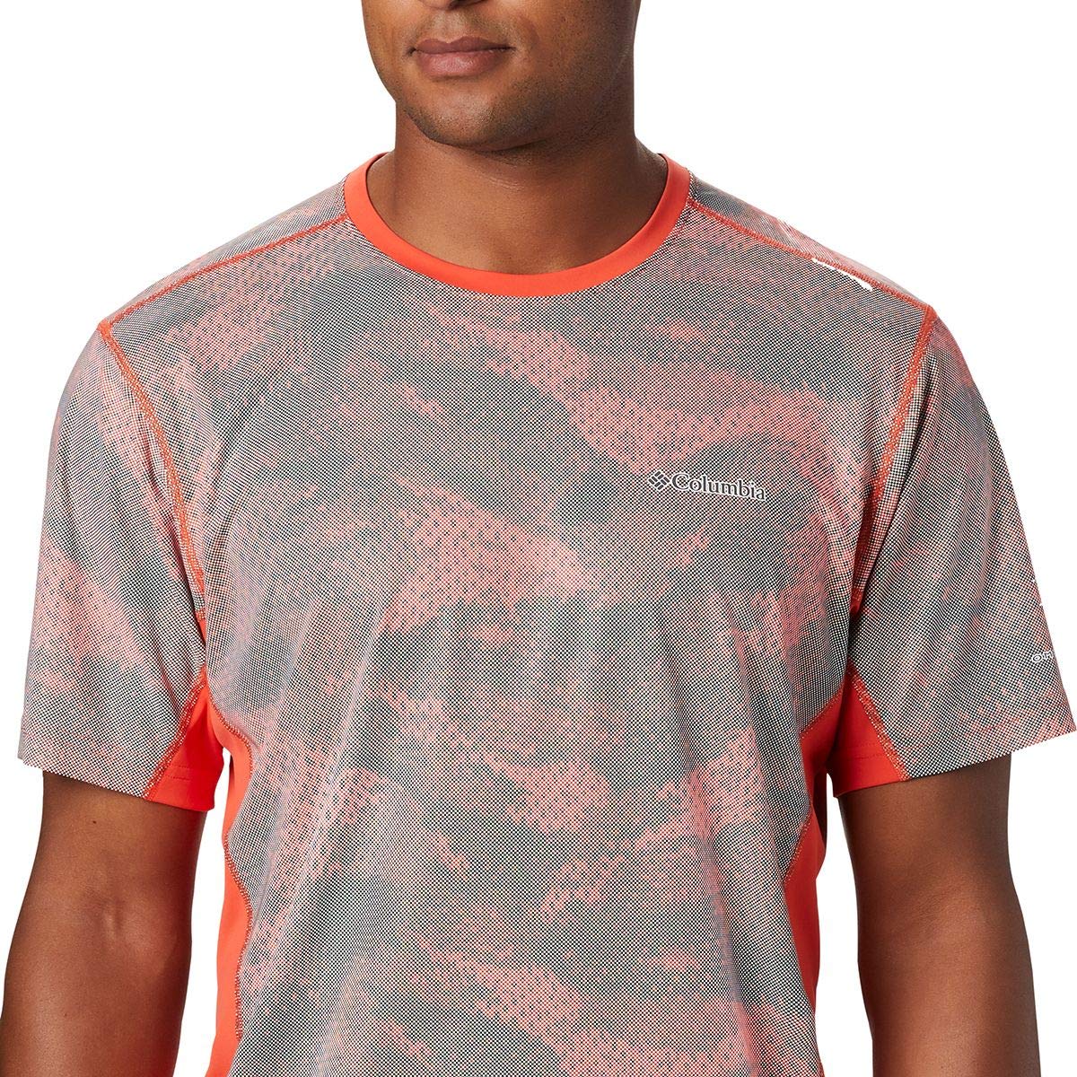 Columbia Men's Solar Chill 2.0 Short Sleeve, Wildfire Mesh Print, XX-Large