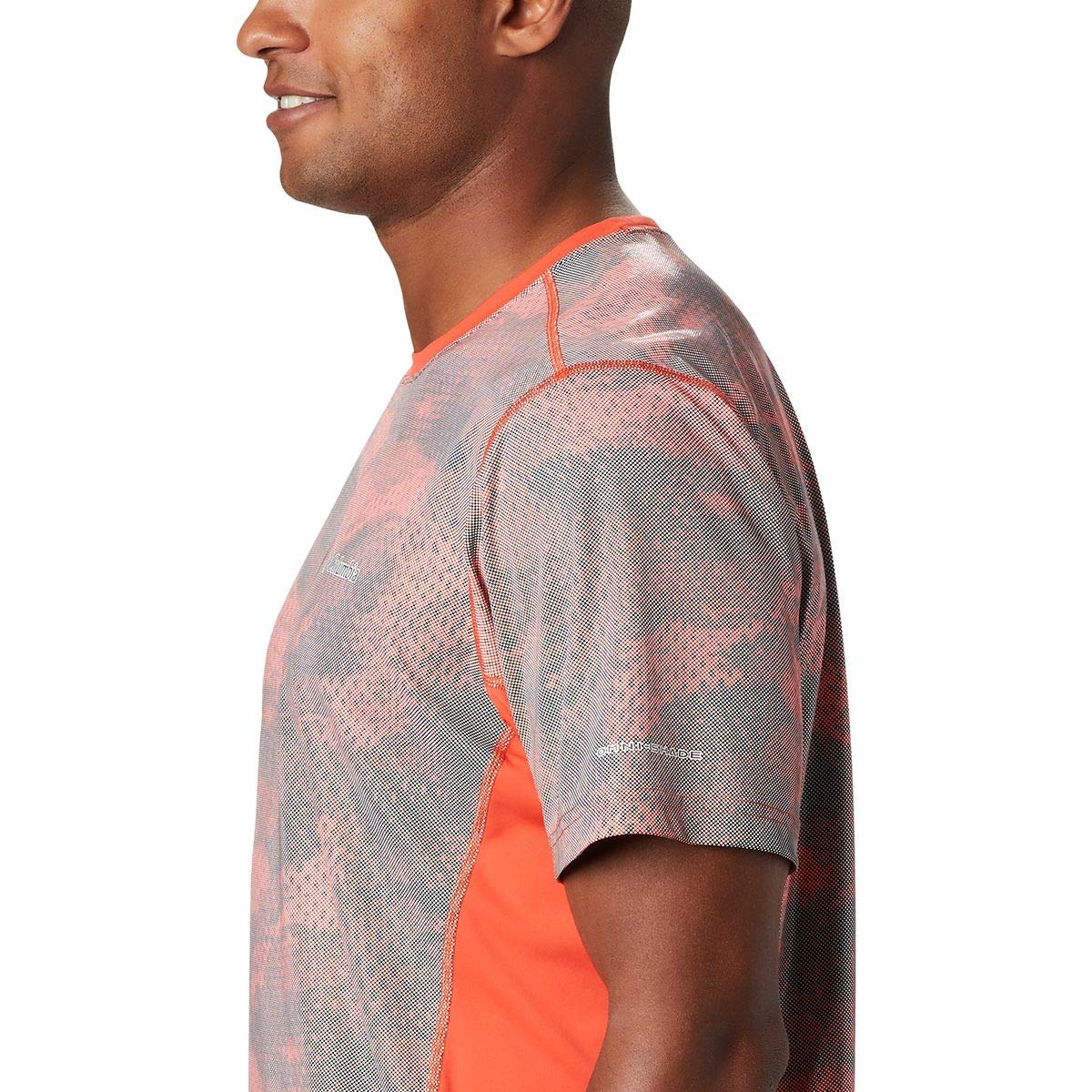 Columbia Men's Solar Chill 2.0 Short Sleeve, Wildfire Mesh Print, XX-Large