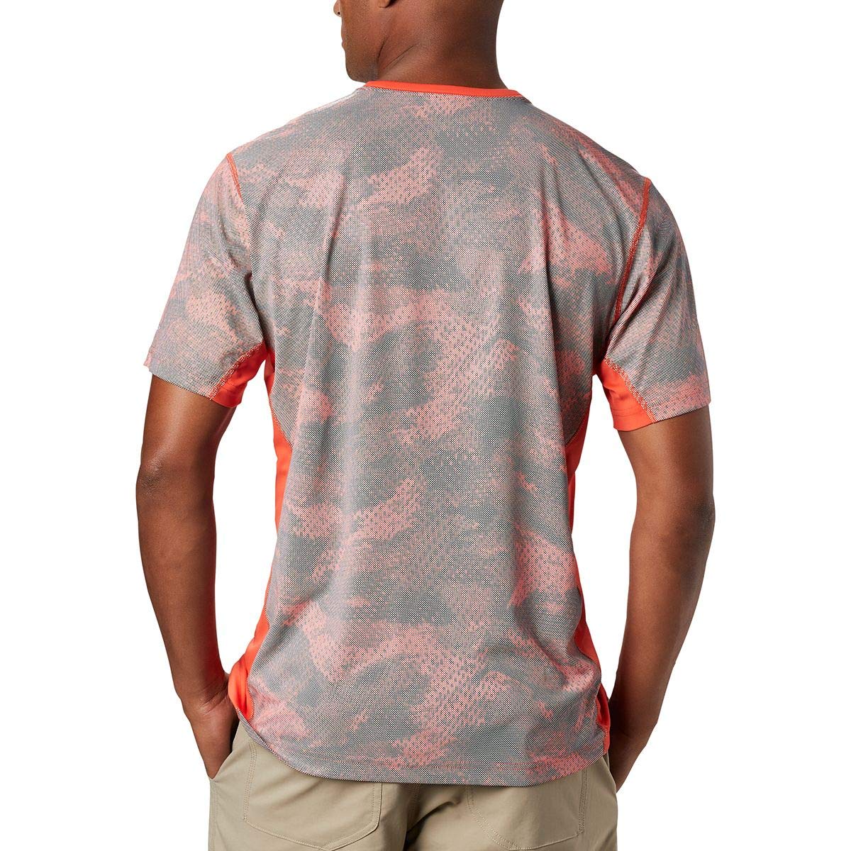 Columbia Men's Solar Chill 2.0 Short Sleeve, Wildfire Mesh Print, XX-Large