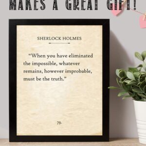 Sherlock Holmes - The Sign of Four - When You Have Eliminated the Impossible - 11x14 Unframed Typography Book Page Print - Great Decor and Gift for Mystery, Detective and Graphic Novel Fans Under $15