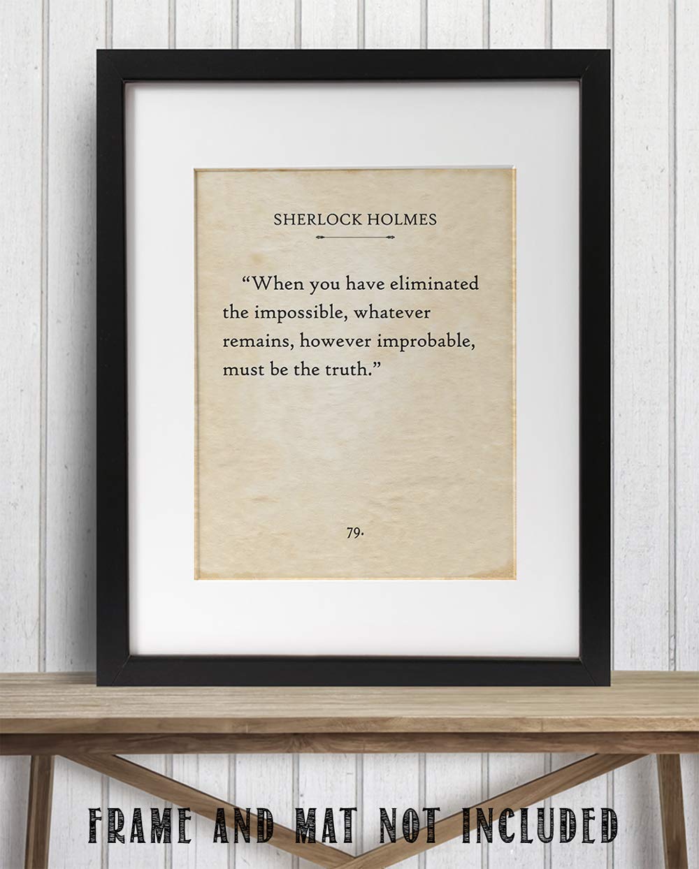 Sherlock Holmes - The Sign of Four - When You Have Eliminated the Impossible - 11x14 Unframed Typography Book Page Print - Great Decor and Gift for Mystery, Detective and Graphic Novel Fans Under $15