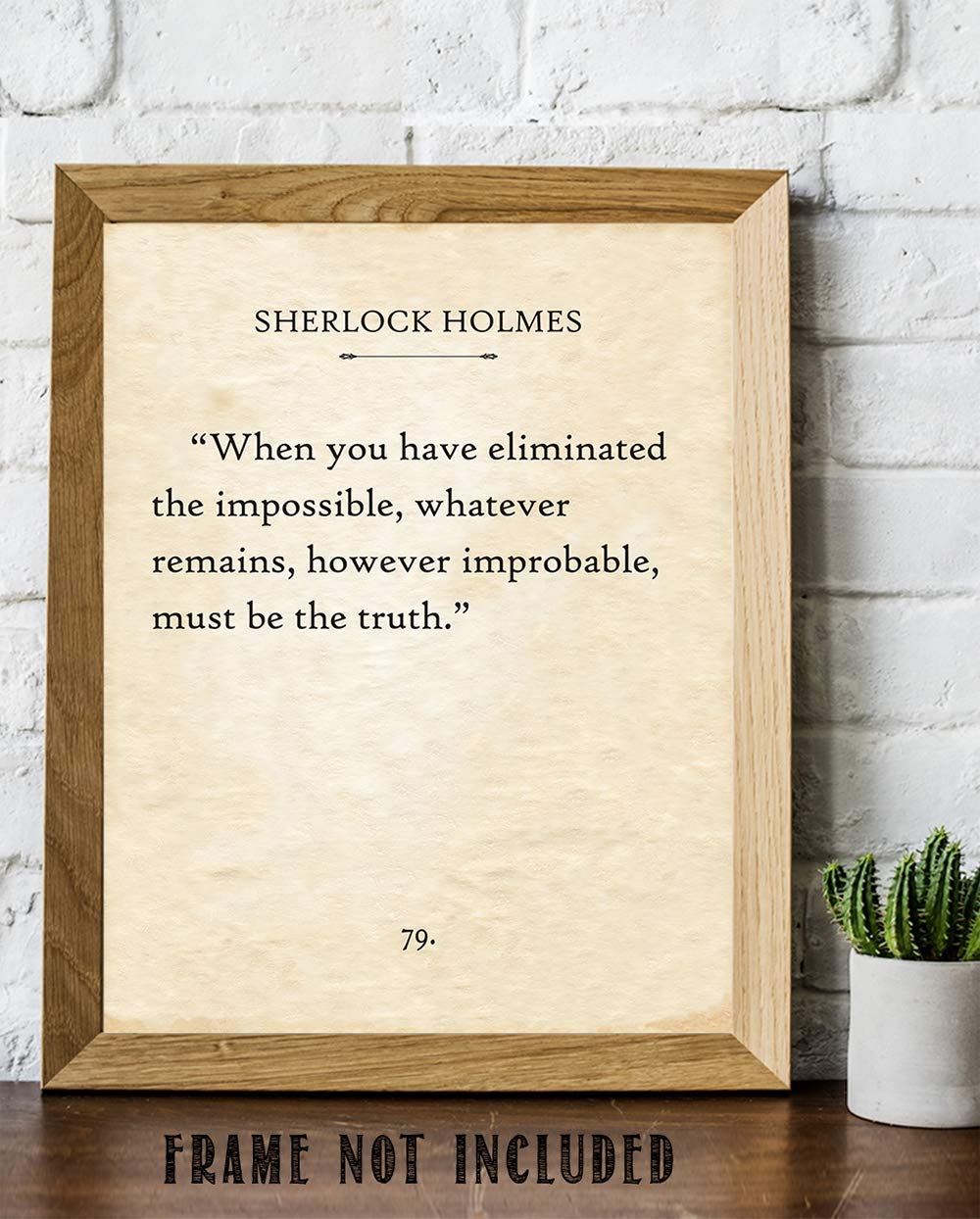 Sherlock Holmes - The Sign of Four - When You Have Eliminated the Impossible - 11x14 Unframed Typography Book Page Print - Great Decor and Gift for Mystery, Detective and Graphic Novel Fans Under $15