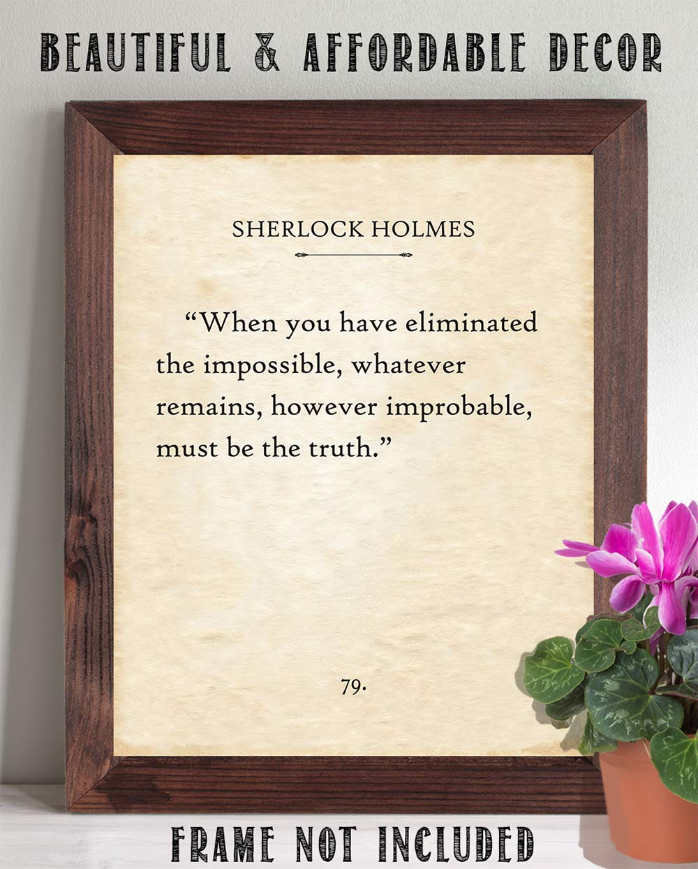 Sherlock Holmes - The Sign of Four - When You Have Eliminated the Impossible - 11x14 Unframed Typography Book Page Print - Great Decor and Gift for Mystery, Detective and Graphic Novel Fans Under $15