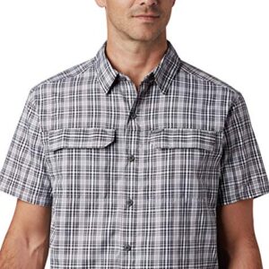 Columbia Men's Silver Ridge 2.0 Multi Plaid Short Sleeve Shirt, Black Gingham, Small