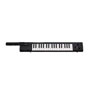 yamaha sonogenic keytar with power supply, strap, and midi cable, black