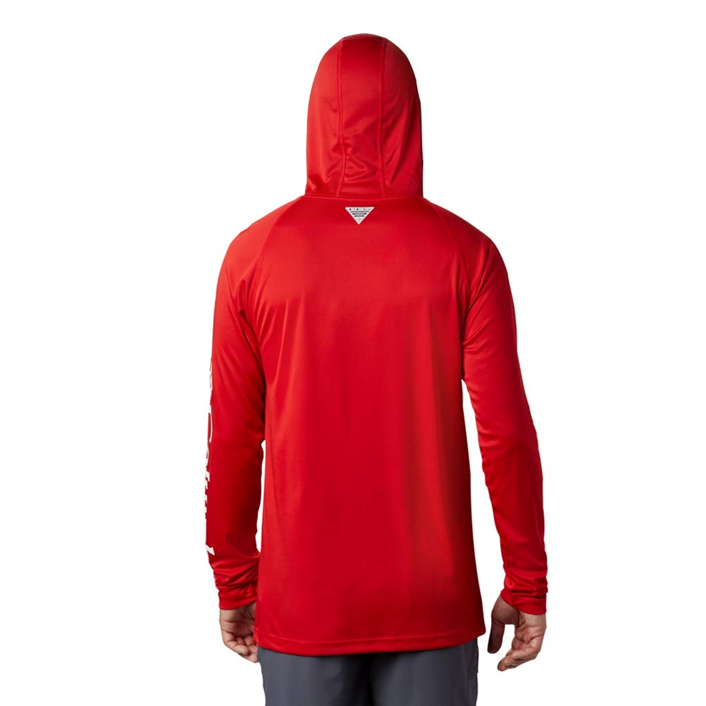 Columbia Men's Terminal Tackle Hoodie, Red Spark/White Logo, Large