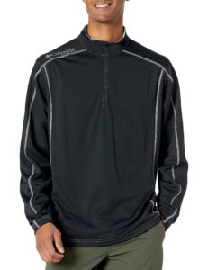 columbia men's low drag 1/4 zip, black, x-small