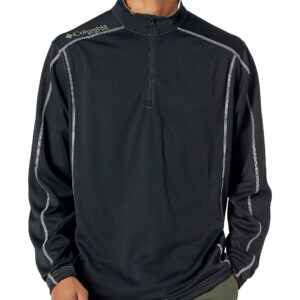 Columbia Men's Low Drag 1/4 Zip, Black, X-Small