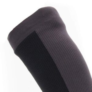 SEALSKINZ Unisex Waterproof Cold Weather Knee Length Sock, Black/Grey, X-Large