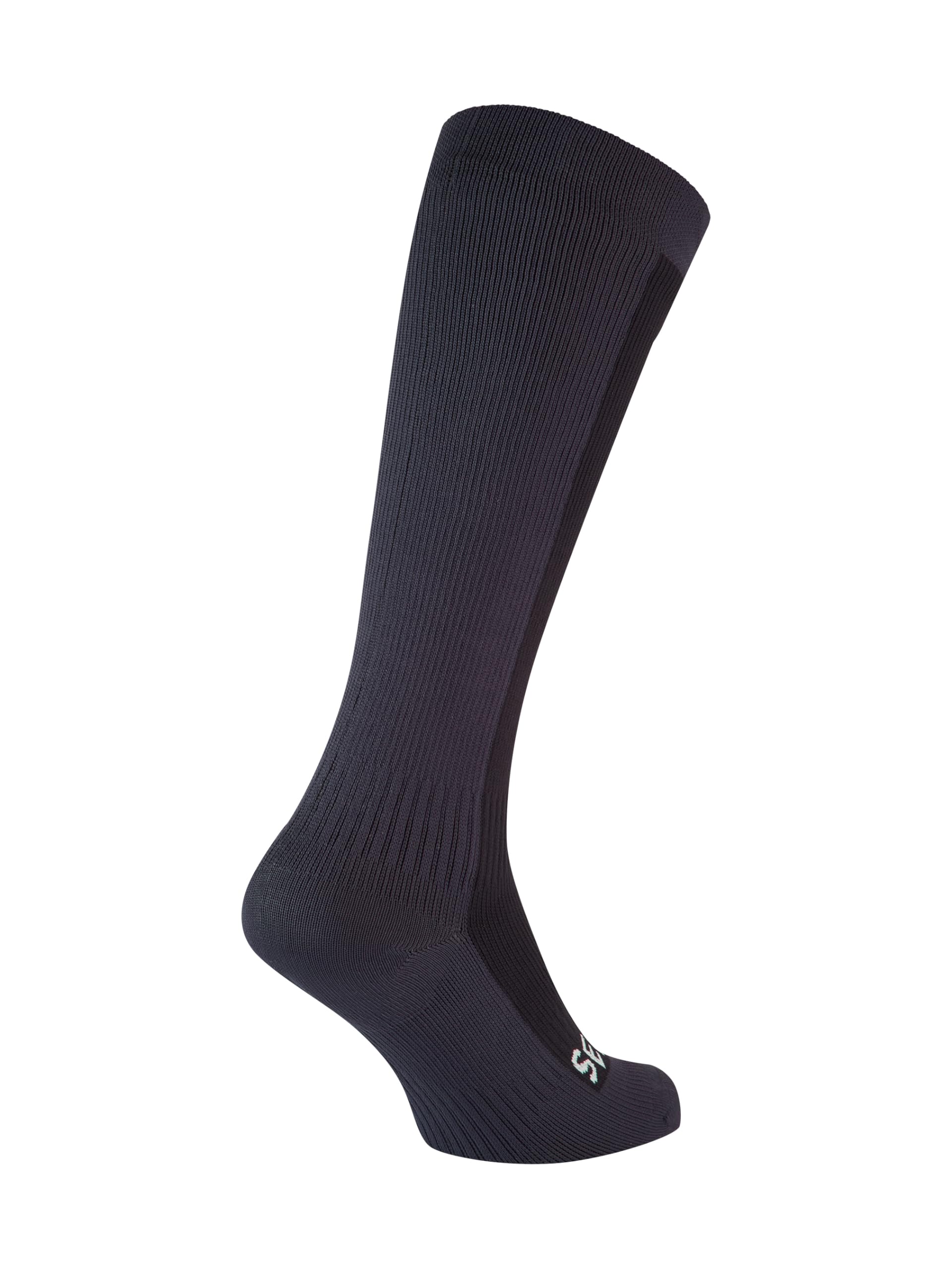 SEALSKINZ Unisex Waterproof Cold Weather Knee Length Sock, Black/Grey, X-Large