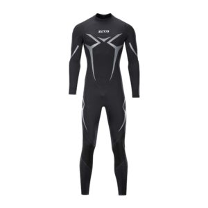 zcco wetsuits men's 3mm premium neoprene full sleeve dive skin for spearfishing,snorkeling, surfing,canoeing,scuba diving wet suits(m)