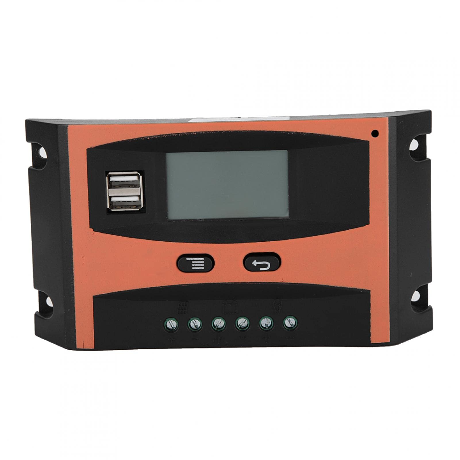 MPPT Controller, Simplified Version MPPT Charge Controller PCB Circuit Board Solar Panel Regulator 12V / 24V LCD Display Automatic Battery Controller Orange + Black(60A)