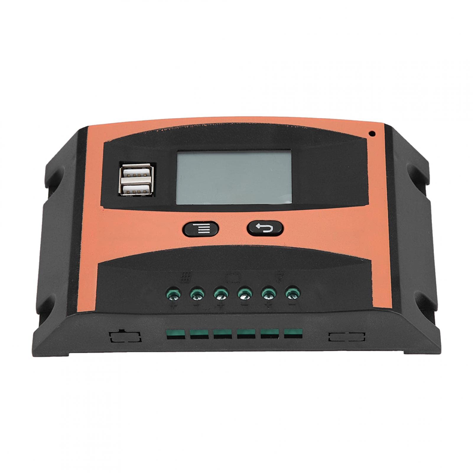 MPPT Controller, Simplified Version MPPT Charge Controller PCB Circuit Board Solar Panel Regulator 12V / 24V LCD Display Automatic Battery Controller Orange + Black(60A)