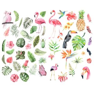 seasonstorm flamingo leaves kawaii aesthetic happy planner diary journal stationery scrapbooking stickers travel art supplies