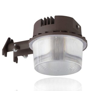 terrason led security area light 43 watts - barn light dusk to dawn with photocell - ultra bright yard light 5500 lumens, 5000k, 400w incandescent or 150w hid light equal