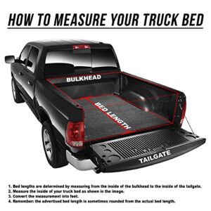 Auto Dynasty Vinyl Soft Top Tri-Fold Adjustable Truck Tonneau Cover Compatible with Frontier 5Ft Fleetside/Styleside Bed 05-21, Matte Black