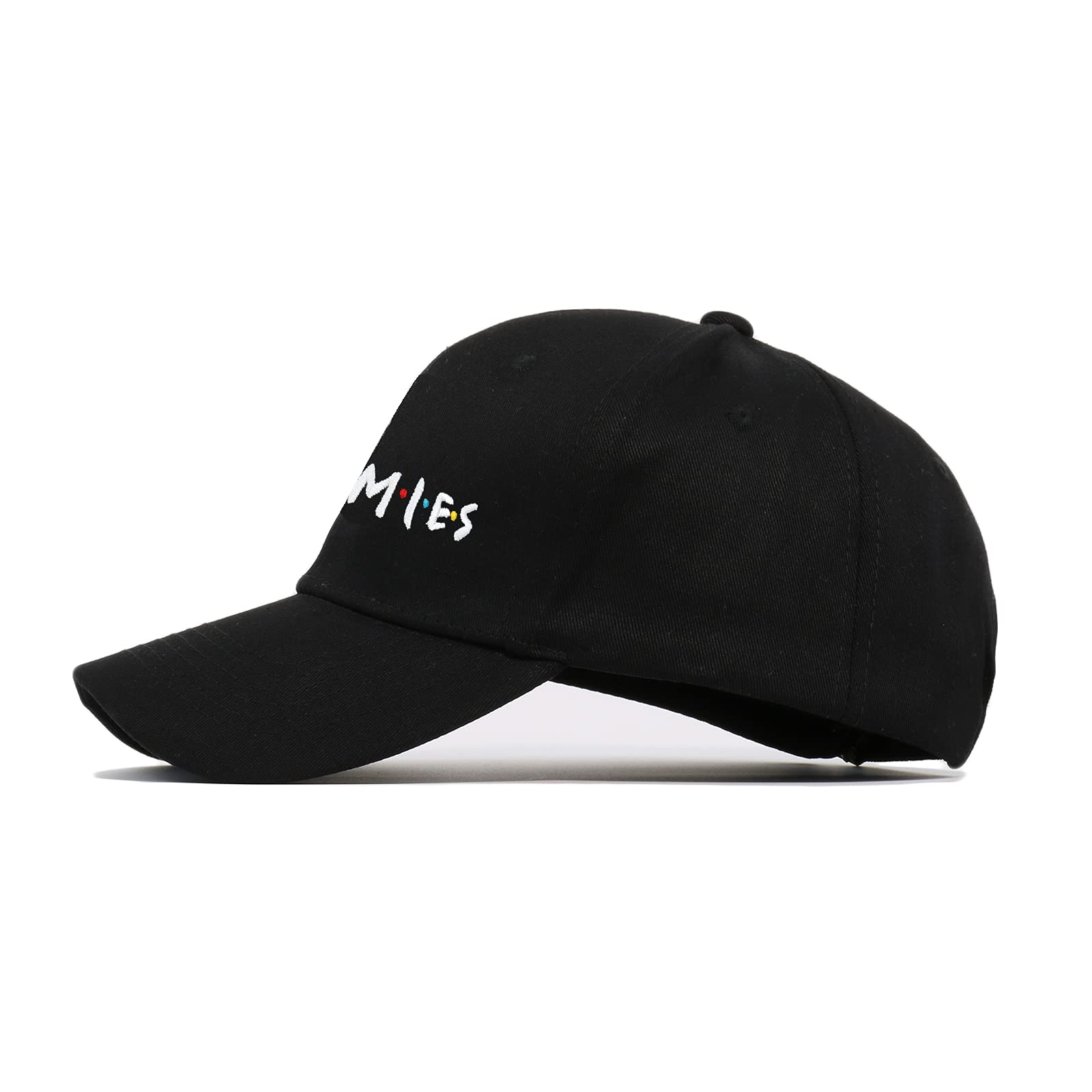 YUNXIBASECAP Men and Women Hip-hop Letter Cap Black Fashion Adjustable Dad Hat NEEnemies Embroidery Baseball Cap(Black)