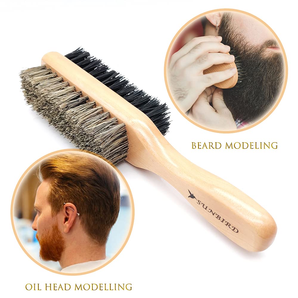 Sunbird,Beard Brushes For Men,Hair Styling Brush,Beard Brush With Handle