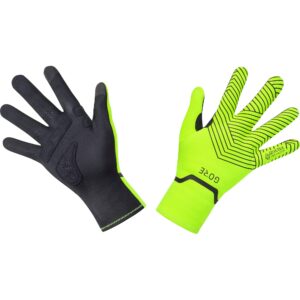 gore wear bike wear unisex c3 gtx i stretch mid gloves, neon yellow/black, 3x-large