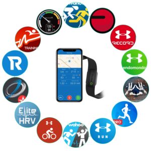 COOSPO Bluetooth Heart Rate Monitor Chest Strap H808S, ANT+ BLE HR Monitor Chest, HRM IP67 Waterproof, Use for Running Cycling Gym and Other Sports