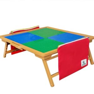 El Toro Creative Large Foldable Building Block Table for Kids – Durable Faux-Wood, Includes Storage, Portable Play Desk