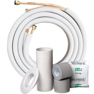 3/8" x 5/8" 24k btu mrcool ductless mini split line set ac kit with control wire 16 ft