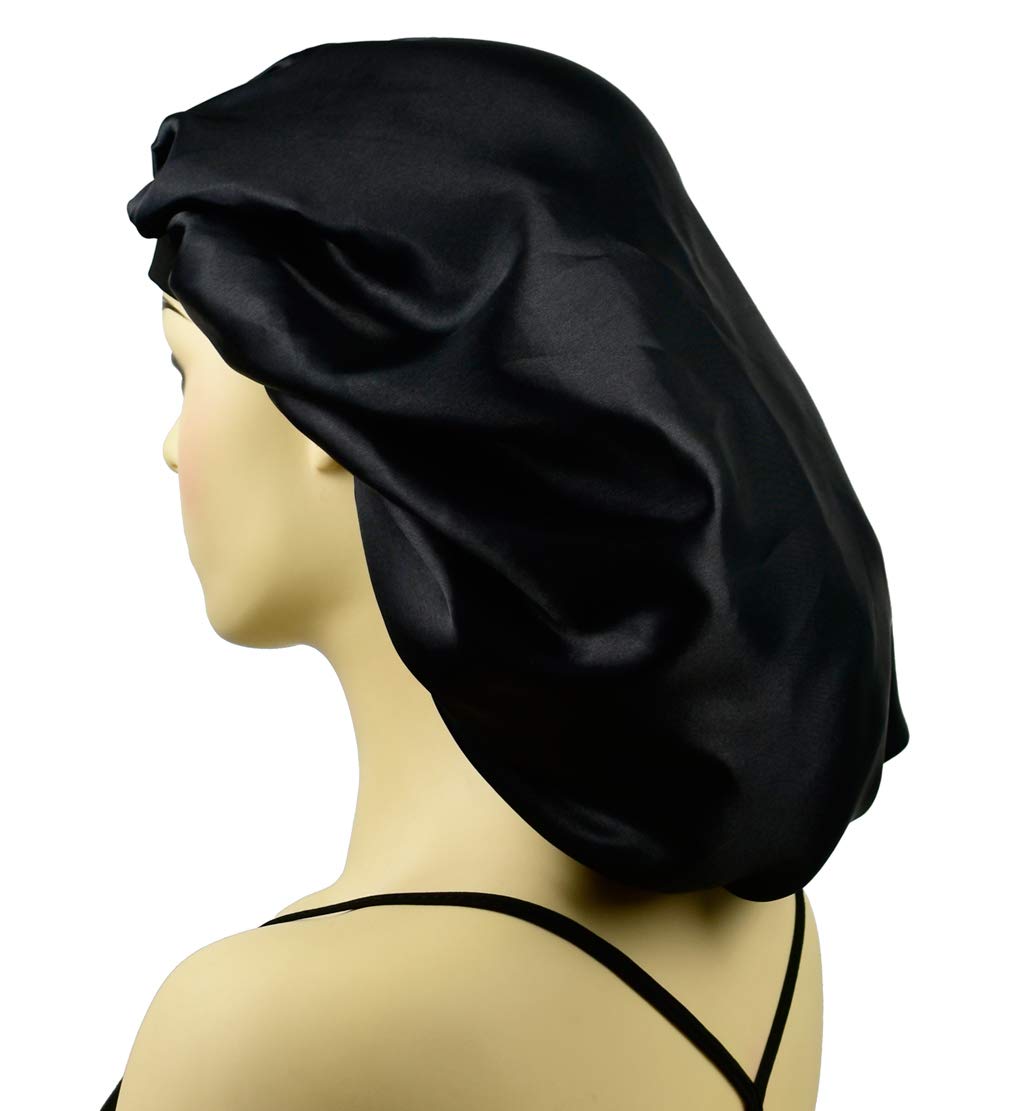 Satin Bonnets for Braids Silk Bonnet for Long Hair Covers Women XL Large Silk Hair Bonnets Sleeping Bonnets Night Sleep Cap