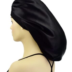 Satin Bonnets for Braids Silk Bonnet for Long Hair Covers Women XL Large Silk Hair Bonnets Sleeping Bonnets Night Sleep Cap