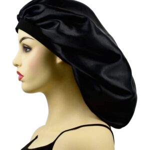 Satin Bonnets for Braids Silk Bonnet for Long Hair Covers Women XL Large Silk Hair Bonnets Sleeping Bonnets Night Sleep Cap