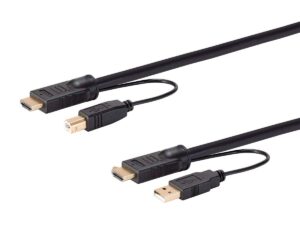 monoprice - 136645 hdmi usb combo cable - 10 feet, 4k@60hz, high dynamic range (hdr) for kvm switches - switch series black