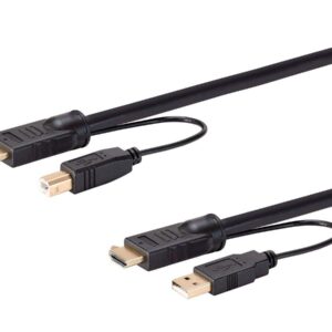 Monoprice - 136645 HDMI USB Combo Cable - 10 Feet, 4K@60Hz, High Dynamic Range (HDR) for KVM Switches - Switch Series Black