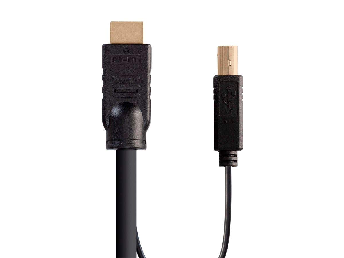 Monoprice - 136645 HDMI USB Combo Cable - 10 Feet, 4K@60Hz, High Dynamic Range (HDR) for KVM Switches - Switch Series Black