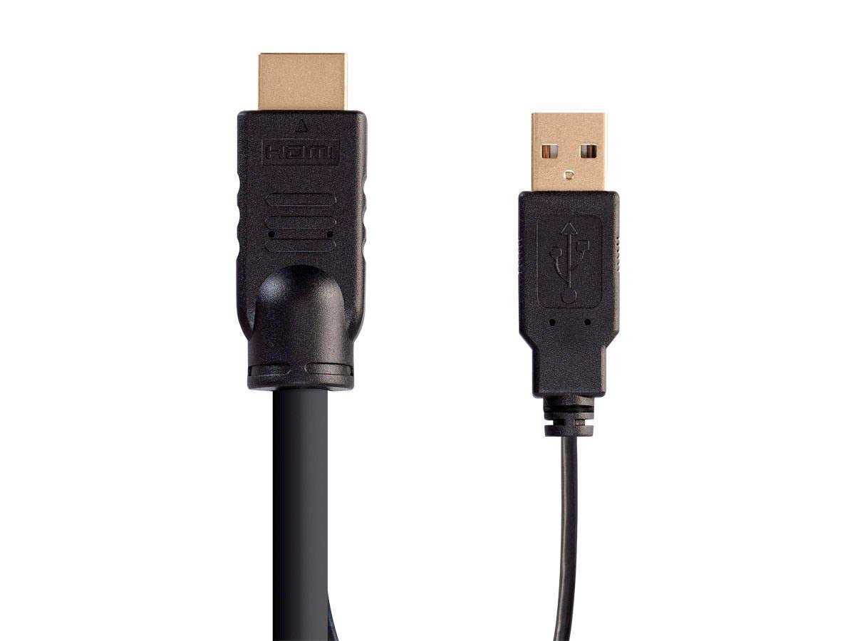 Monoprice - 136645 HDMI USB Combo Cable - 10 Feet, 4K@60Hz, High Dynamic Range (HDR) for KVM Switches - Switch Series Black