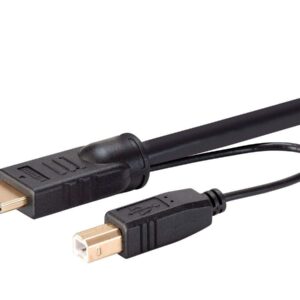 Monoprice - 136645 HDMI USB Combo Cable - 10 Feet, 4K@60Hz, High Dynamic Range (HDR) for KVM Switches - Switch Series Black