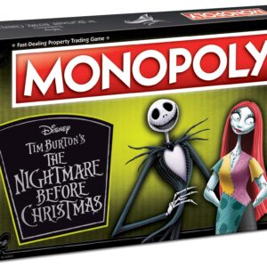 Monopoly Disney Nightmare Before Christmas Board Game | Collectible Monopoly Tim Burton Nightmare Before Christmas Movie | Collectible Monopoly Tokens