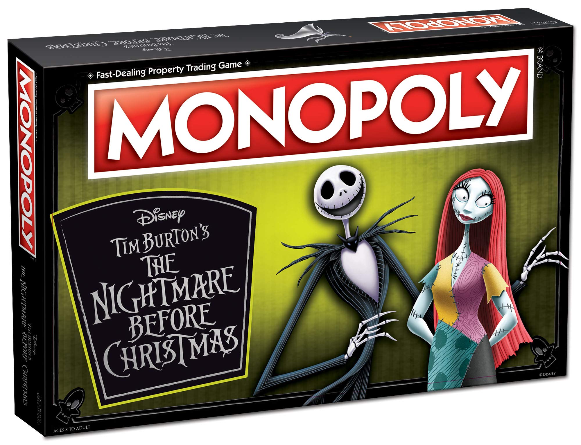 Monopoly Disney Nightmare Before Christmas Board Game | Collectible Monopoly Tim Burton Nightmare Before Christmas Movie | Collectible Monopoly Tokens