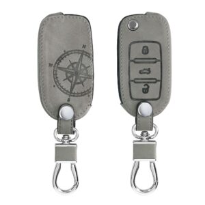 kwmobile key cover compatible with vw skoda seat - navigational compass