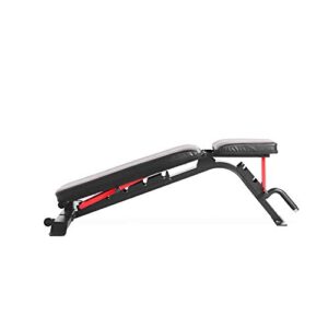 CAP Barbell Strength FID Workout Bench | Flat Incline Decline Positions, Black/Red