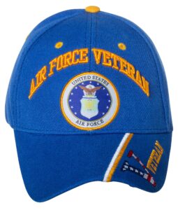 officially licensed united states air force veteran embroidered baseball cap (blue)