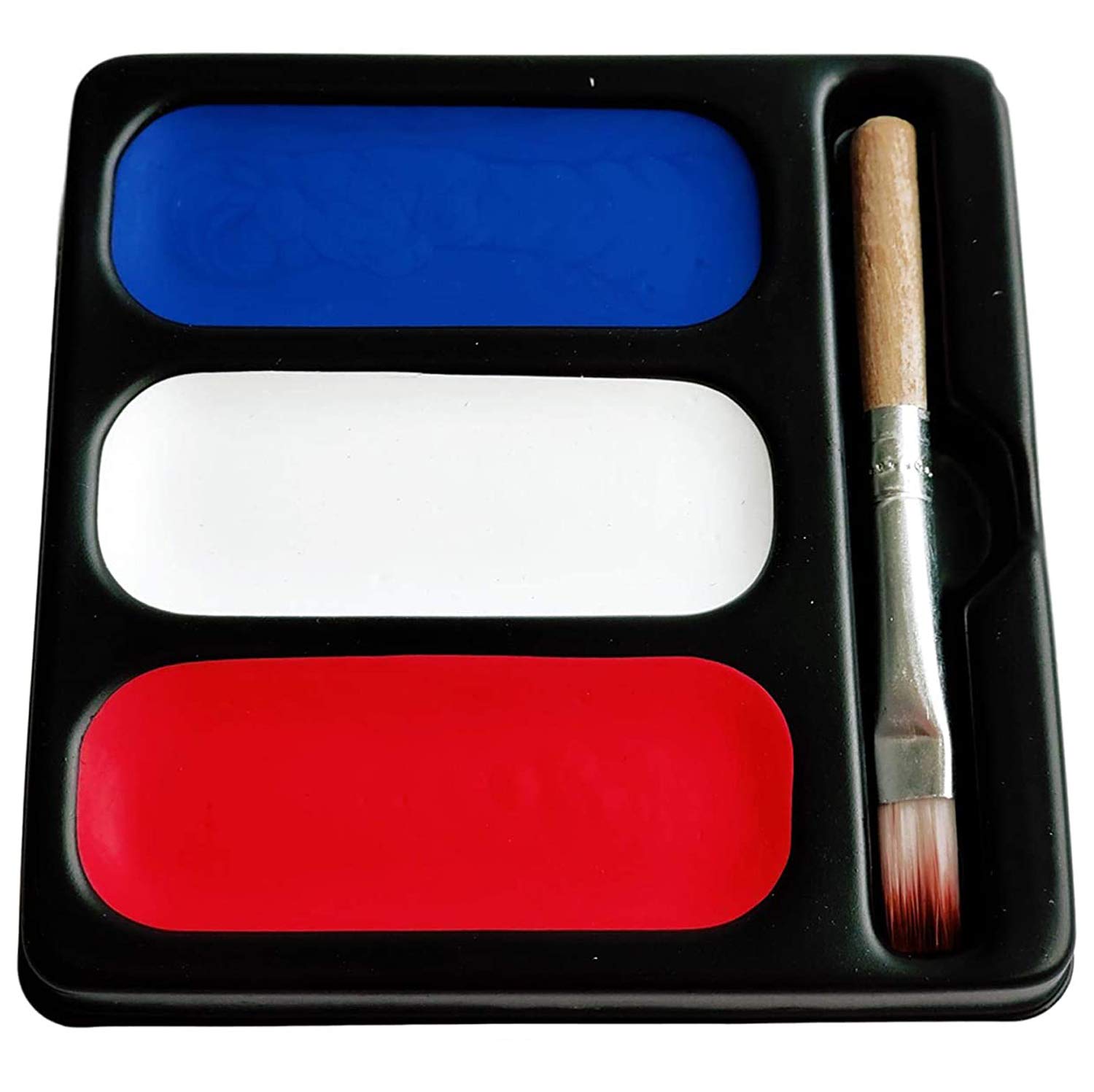 USA Colors Mini Face Paint Kit. Includes Blue Red & White Makeup