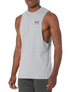 under armour ua sportstyle left chest cut-off xxl steel light heather