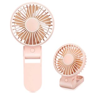 tripole mini handheld fan usb portable fans rechargeable battery operated foldable desk fan 3 speed hanging personal fan for home office indoor use outdoor travel