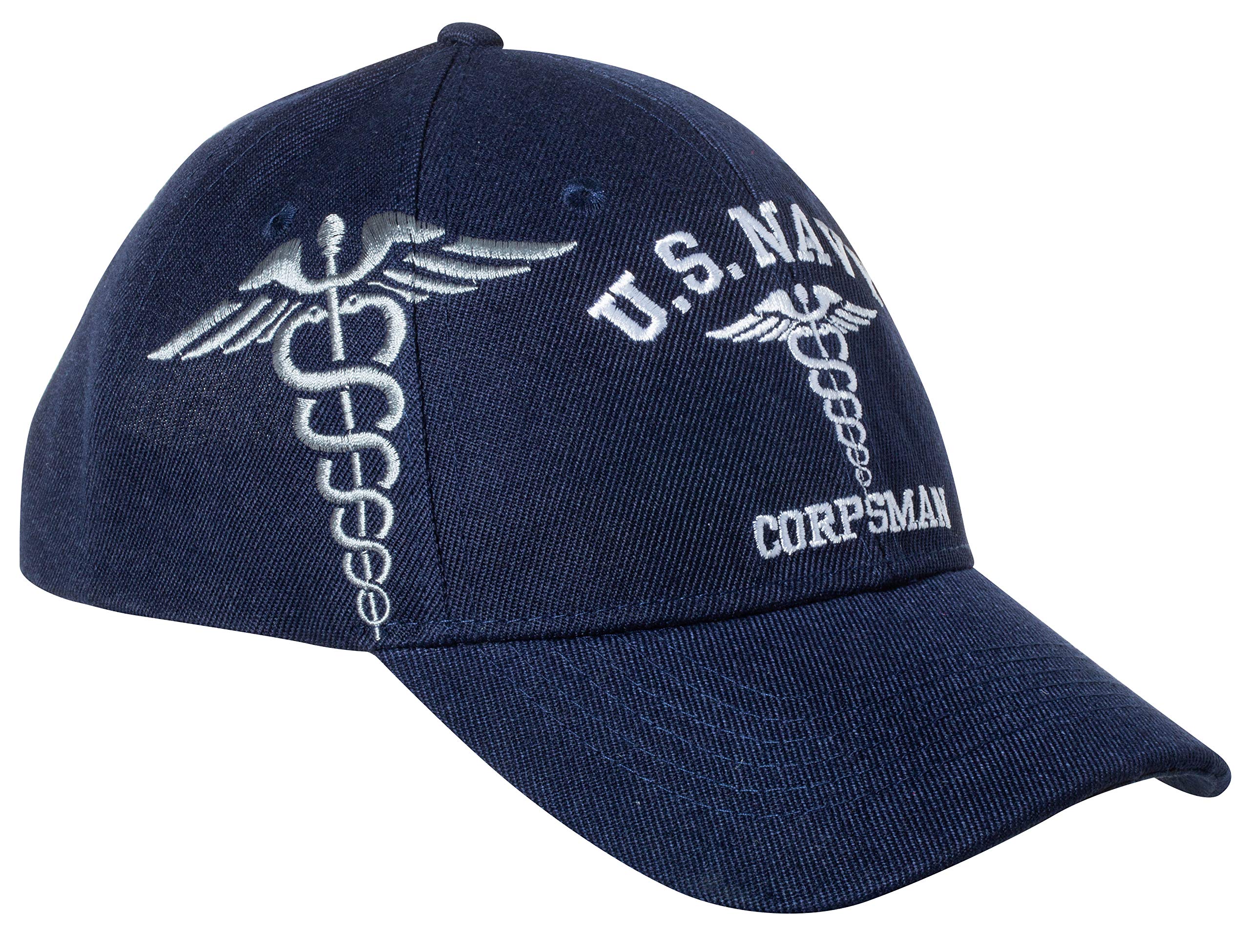 Officially Licensed United States Navy Corpsman Embroidered Navy Blue Baseball Cap