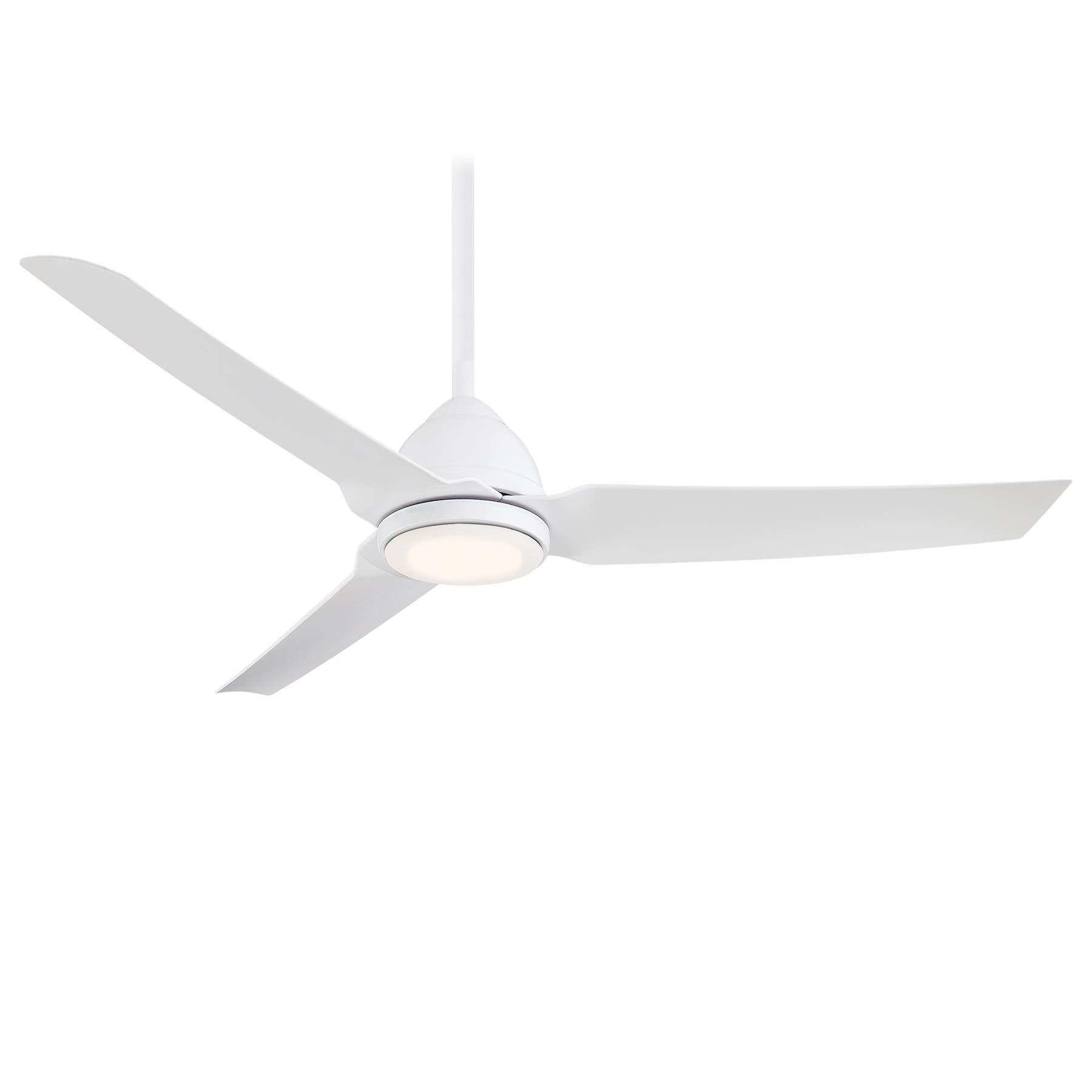 Minka Aire Java 54 in. Integrated LED Indoor/Outdoor Flat White Ceiling Fan with Light and Remote Control