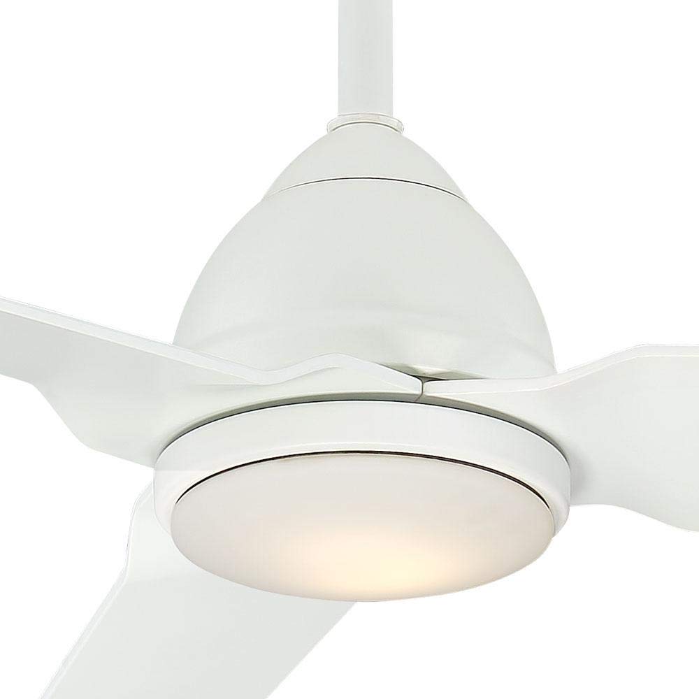 Minka Aire Java 54 in. Integrated LED Indoor/Outdoor Flat White Ceiling Fan with Light and Remote Control