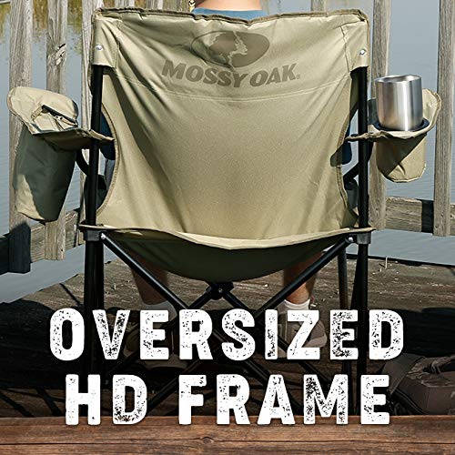 Mossy Oak Heavy Duty Camping Adults, Portable Outdoor Folding Chair, green/black