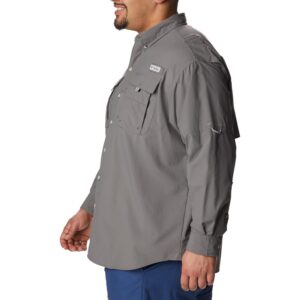 Columbia Men's Pfg Bahama Ii Long Sleeve Shirt, City Grey, Large