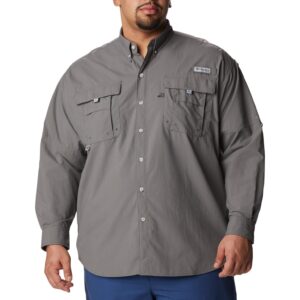 Columbia Men's Pfg Bahama Ii Long Sleeve Shirt, City Grey, Large